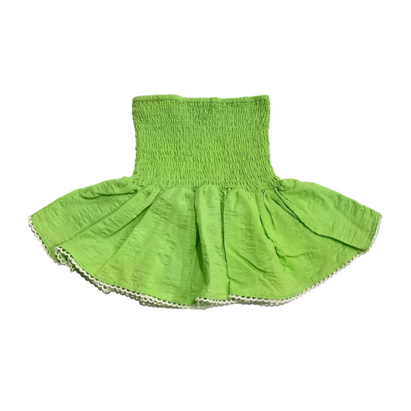 AS24 Green Smocked Ruffle Skirt – Little Olin
